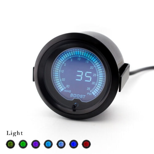 2" 52mm Digital 7 Color LCD EVO PSI Turbo Boost Gauge Vacuum Pressure ...