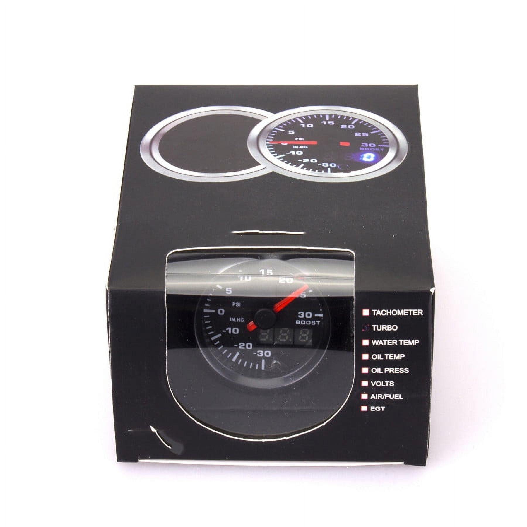 2" 52mm Digital + Pointer 12V LED Car Turbo Boost Meter Psi Pressure ...