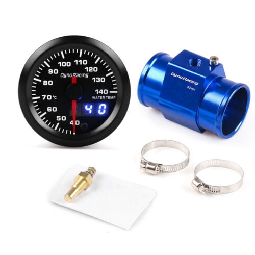 2" 52mm Digital Pointer Water Temp Gauge Meter w/42mm Joint Pipe Sensor ...