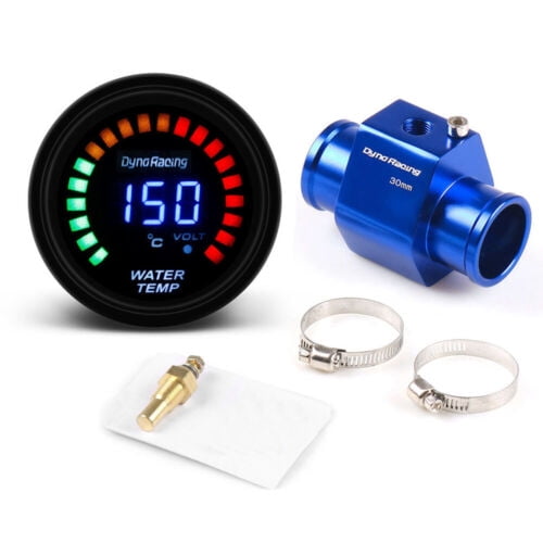 2'' 52mm Digital Water Temp Temperature Gauge w/30mm Joint Pipe Sensor ...