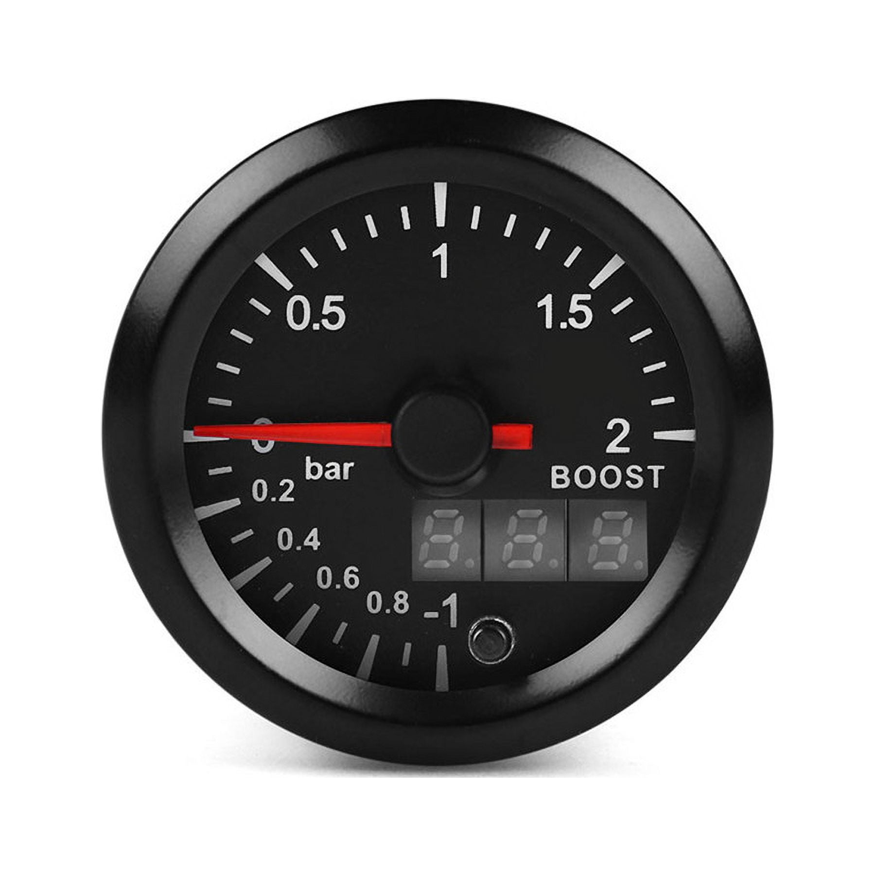 2" 52mm LED Digital & Pointer Car Turbo Boost Meter Bar Pressure Gauge ...