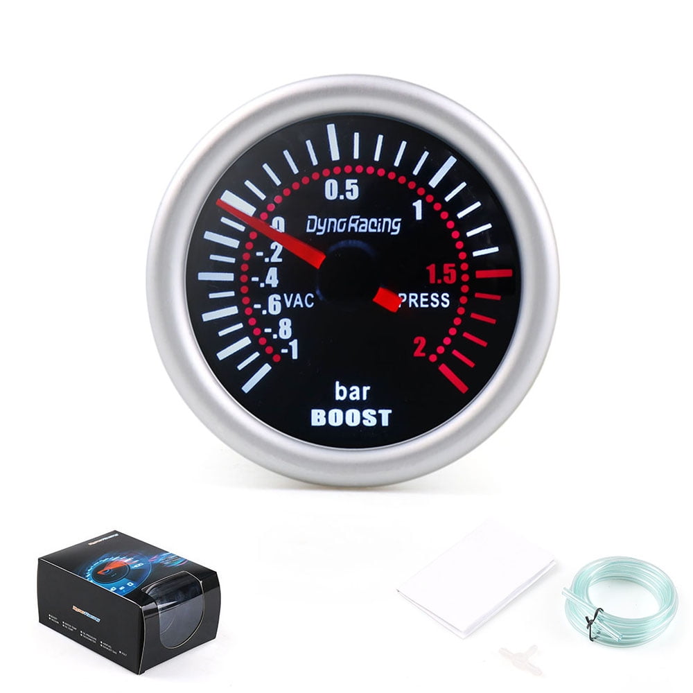 2" 52mm Universal 12V LED Smoke Len -1~0~2BAR Turbo Boost Gauge Meter ...