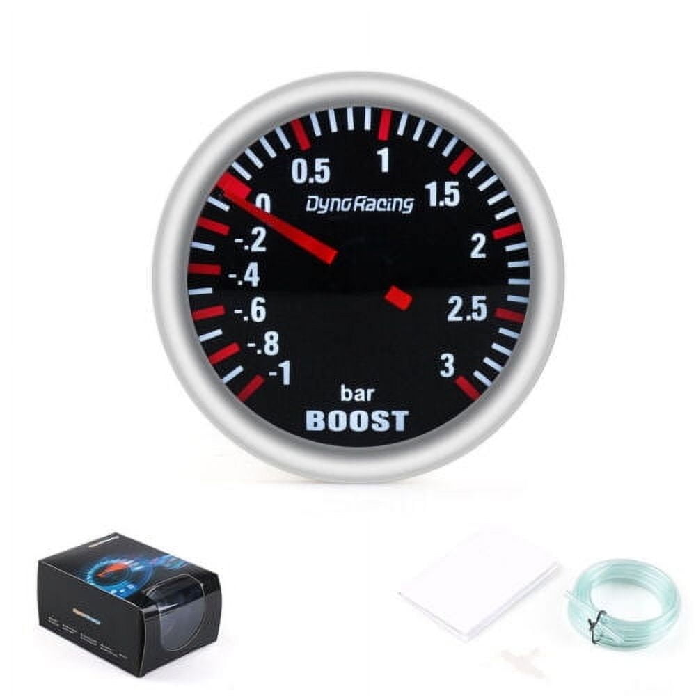 2" 52mm Universal Pointer White LED -1~3Bar Turbo Boost Gauge Vacuum ...