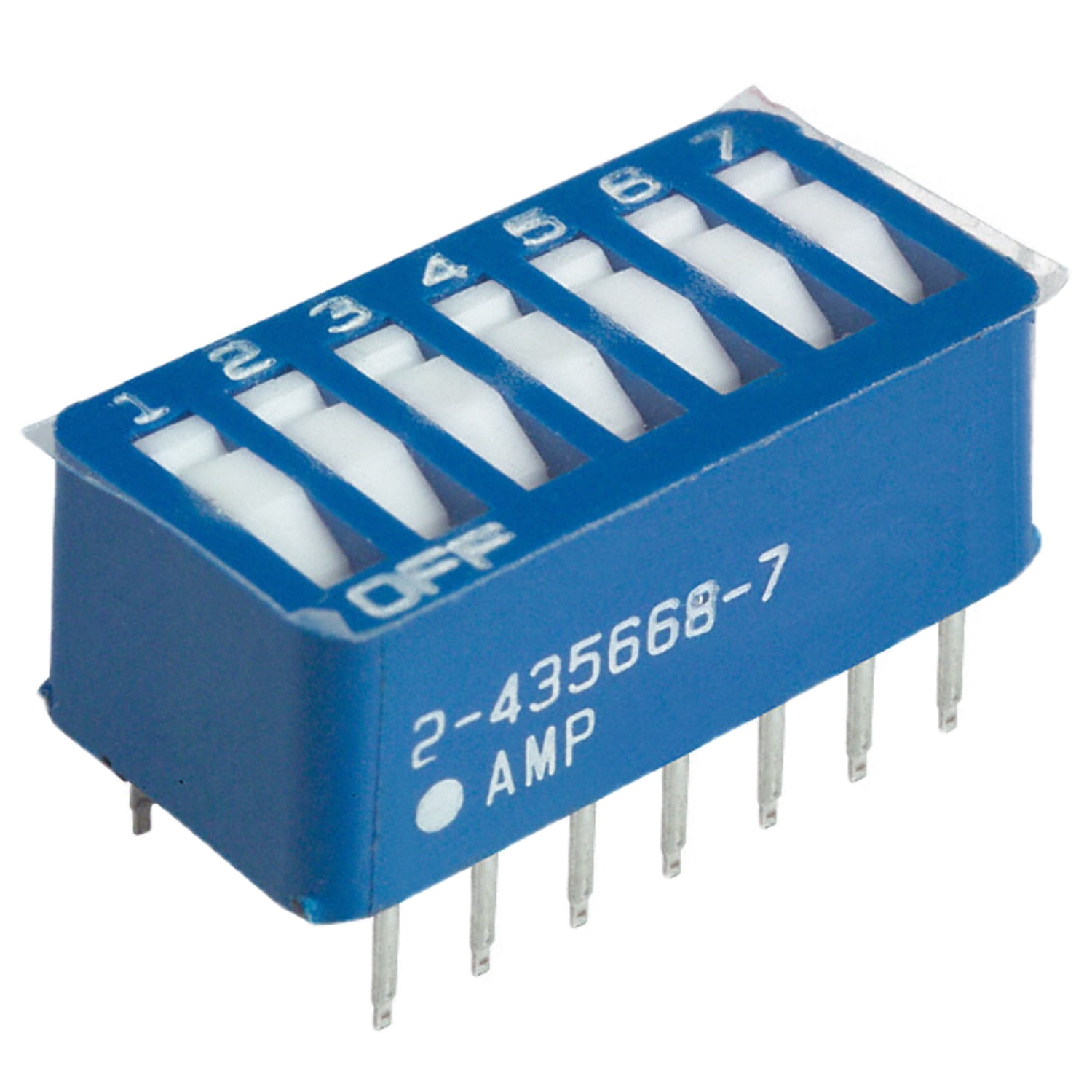 2-5435668-7 Dip Switch SPST 7 Position Through Hole Rocker Actuator 60mA 5VDC :RoHS - Walmart.com