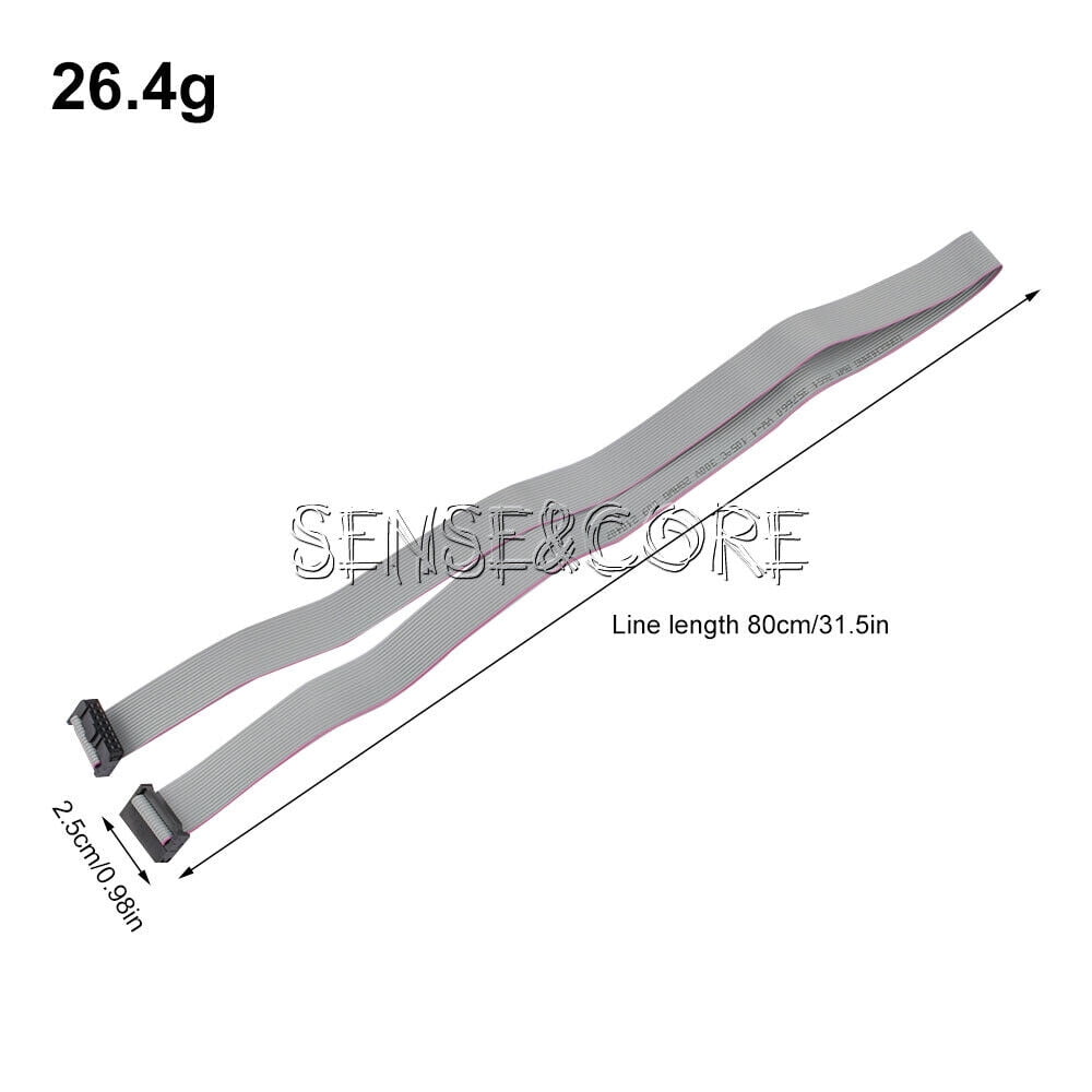 2.54mm 10/16PIN Pitch P10LED IDC Socket Extension Ribbon Cable For JTAG ISP AVR - Walmart.com