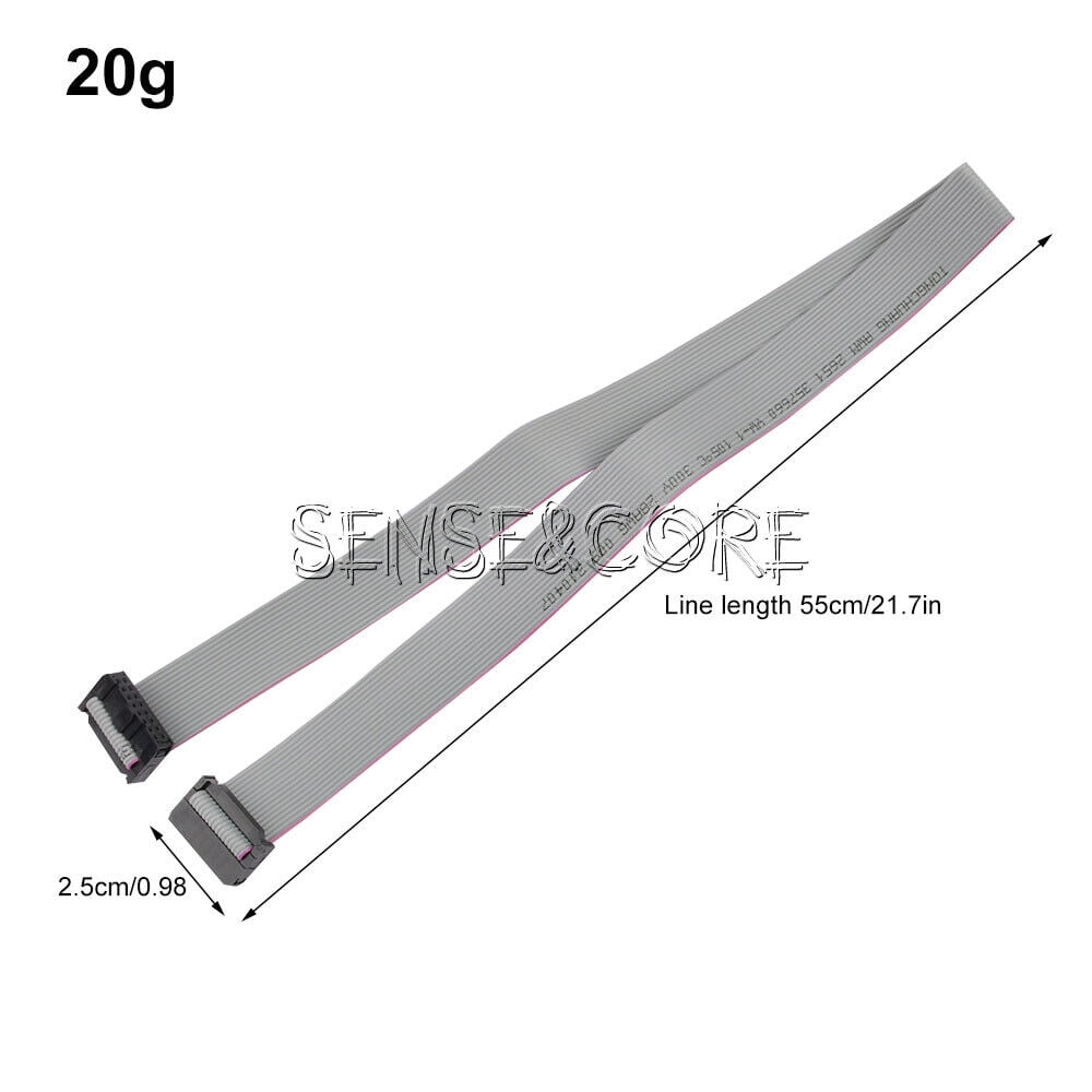 2.54mm 10/16PIN Pitch P10LED IDC Socket Extension Ribbon Cable For JTAG ISP AVR - Walmart.com