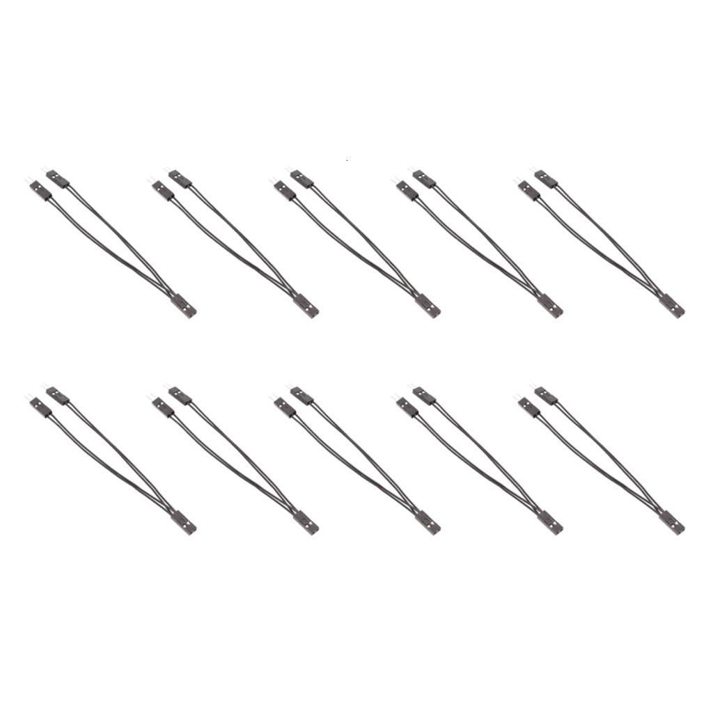 2.54mm 2Pin Female to Male Duponts Cable Splitter 1 to 2 Power Adapter ...