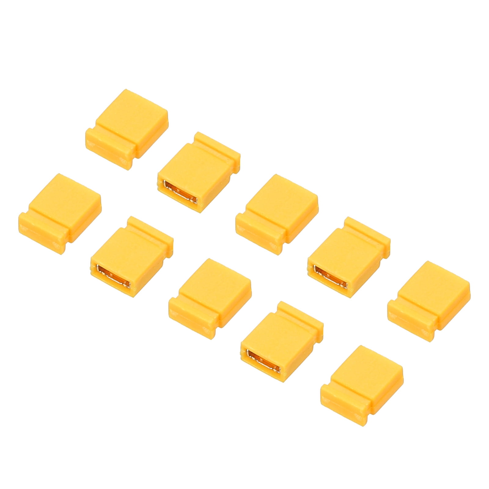 2.54mm Closed Short Circuit Cap Jumper Cap Blocks Connector, Yellow 40 ...