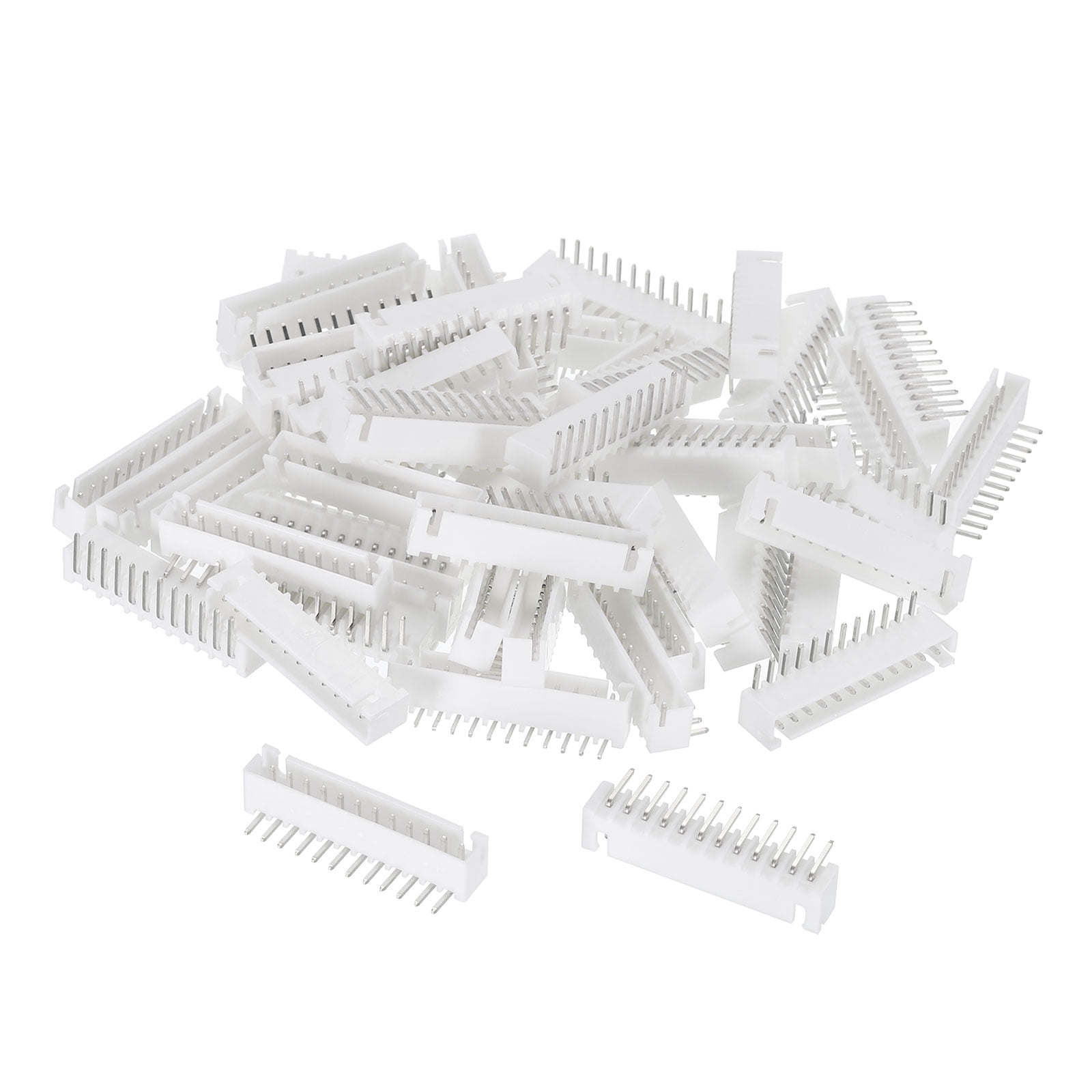 2.54mm Connector 12 Pin Male Adapter Right Angle Pin Header White ...