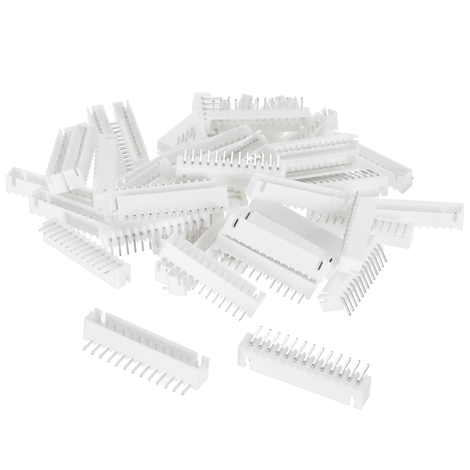 2.54mm Connector 13 Pin Male Adapter Right Angle Pin Header White ...