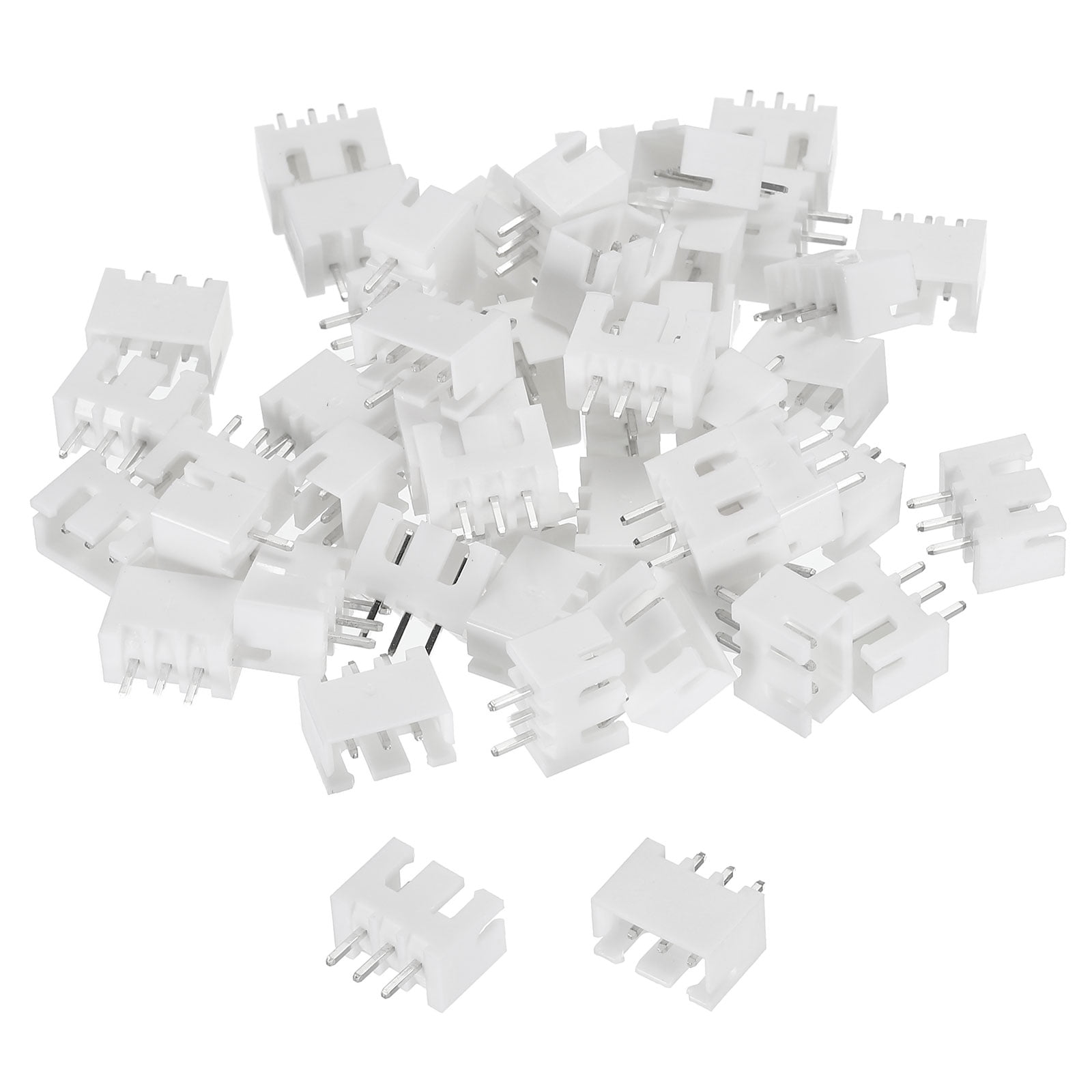 2.54mm Connector 3 Pin Male Adapter Straight Pin Header White Socket ...