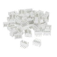 2.54mm Connector 2 Pin Male Straight Pin Header White Socket for Wire ...