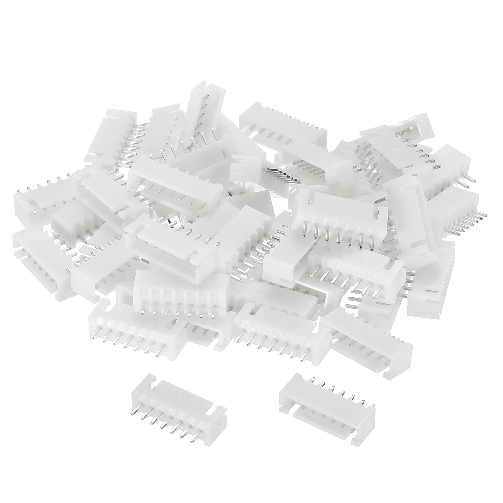 2.54mm Connector 7 Pin Male Adapter Straight Pin Header White Socket ...