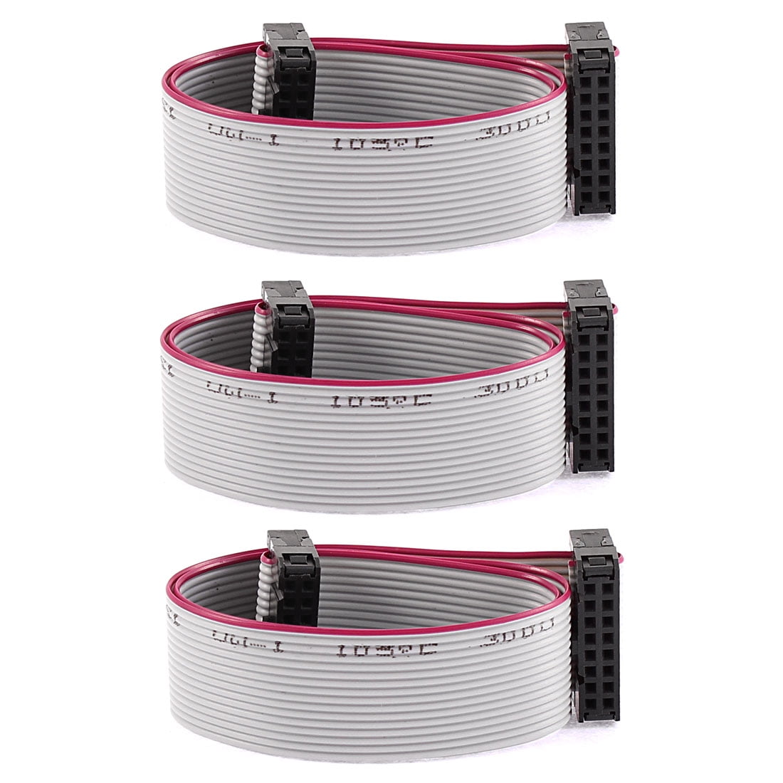 2.54mm Pitch 16 Pins 16 Wires F/F IDC Connector Flat Ribbon Cable 30cm ...