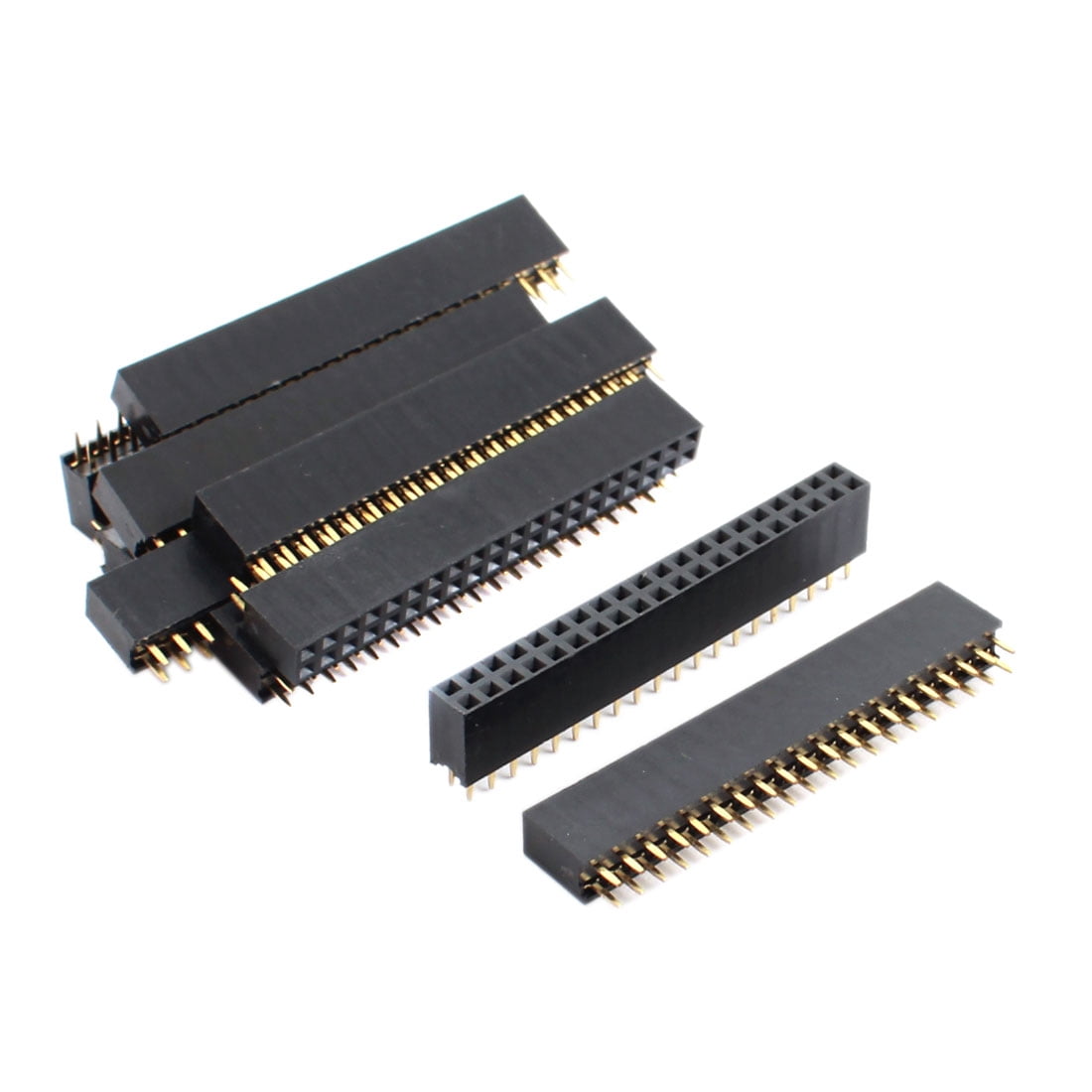 2.54mm Pitch Double Row 40-Pin Female Pin Header Socket Strip 10Pcs ...