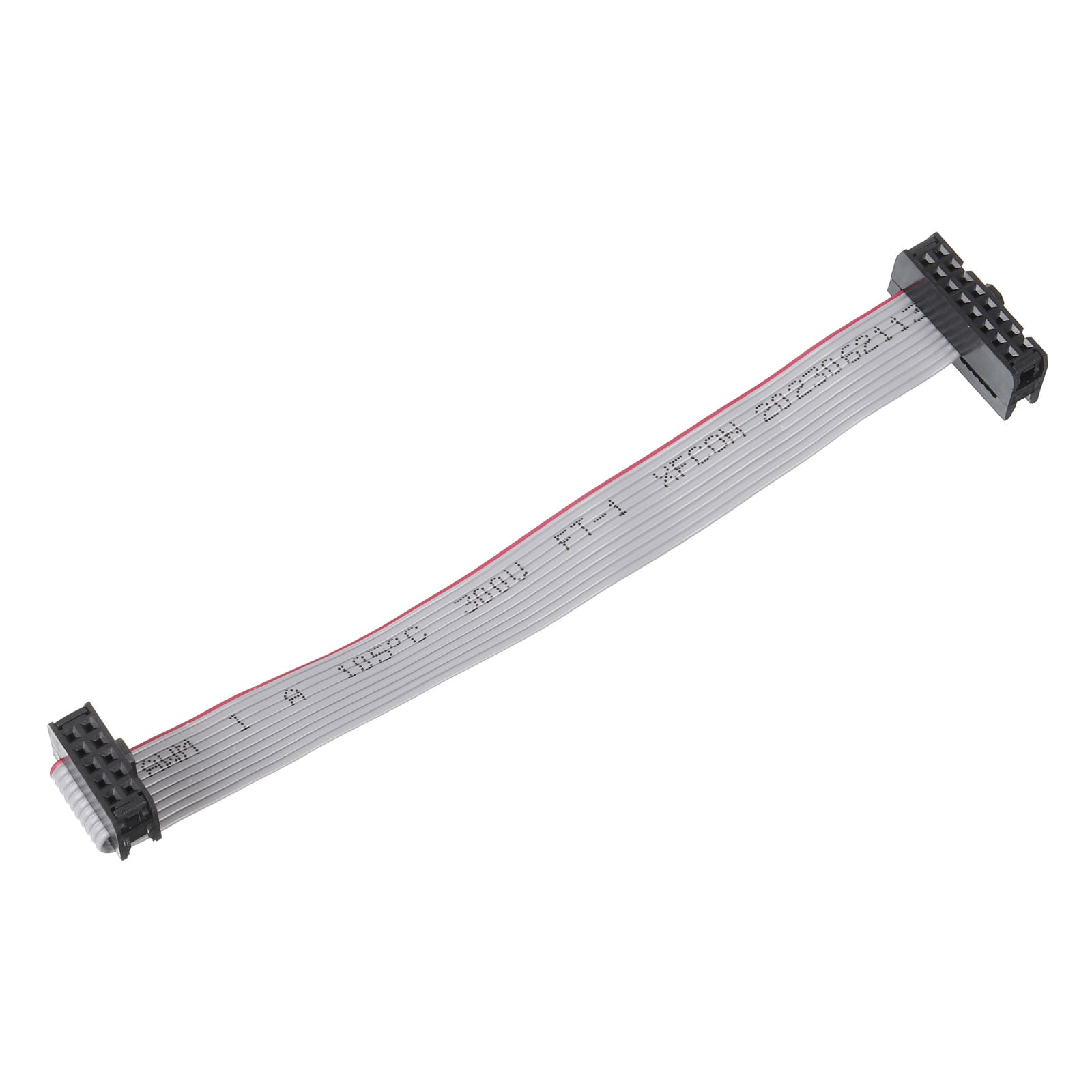 2.54mm Pitch IDC 10 to 16 Pins Dual Female Connector Motherboard Flat Ribbon Cable 15cm 6" Grey ...