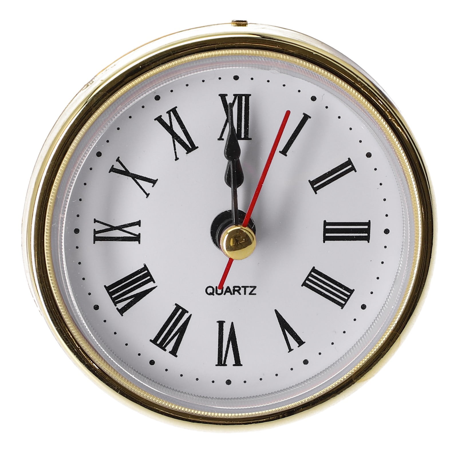 2.55 Inch (65 mm) Quartz Clock Insert, Plastic and Metal Case, Roman ...