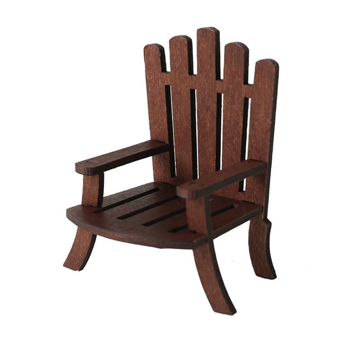 2.55 inch Mini Beach Chair Wooden Crafts Doll House Miniature Furniture ...