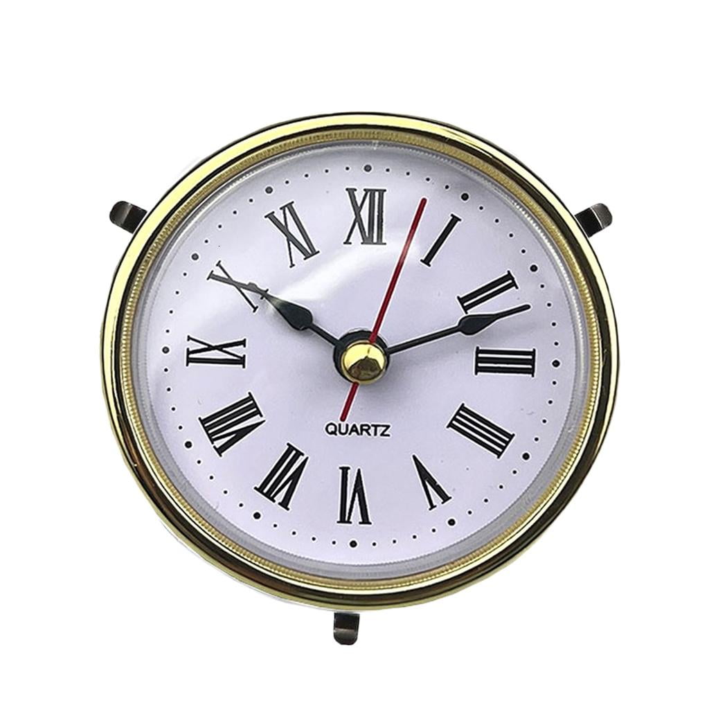 2.56" Classical Clock Craft Mini Clock Insert Quartzs Movement Round ...