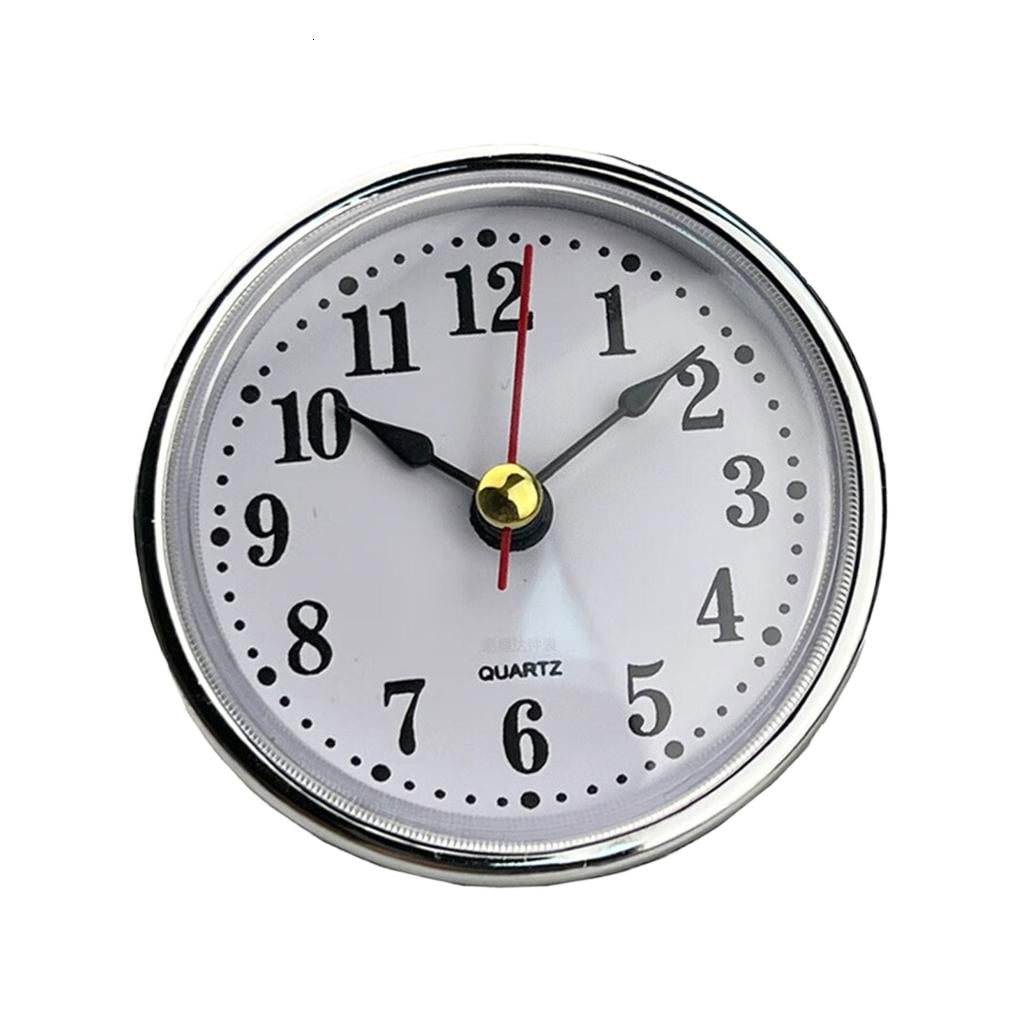 2.56" Classical Clock Craft Mini Clock Insert Quartzs Movement Round ...