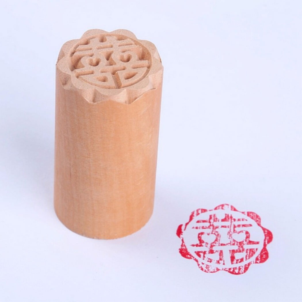 2.5CM Traditional Chinese Moon Cake Mold Wood Dessert Seal Stamp DIY ...