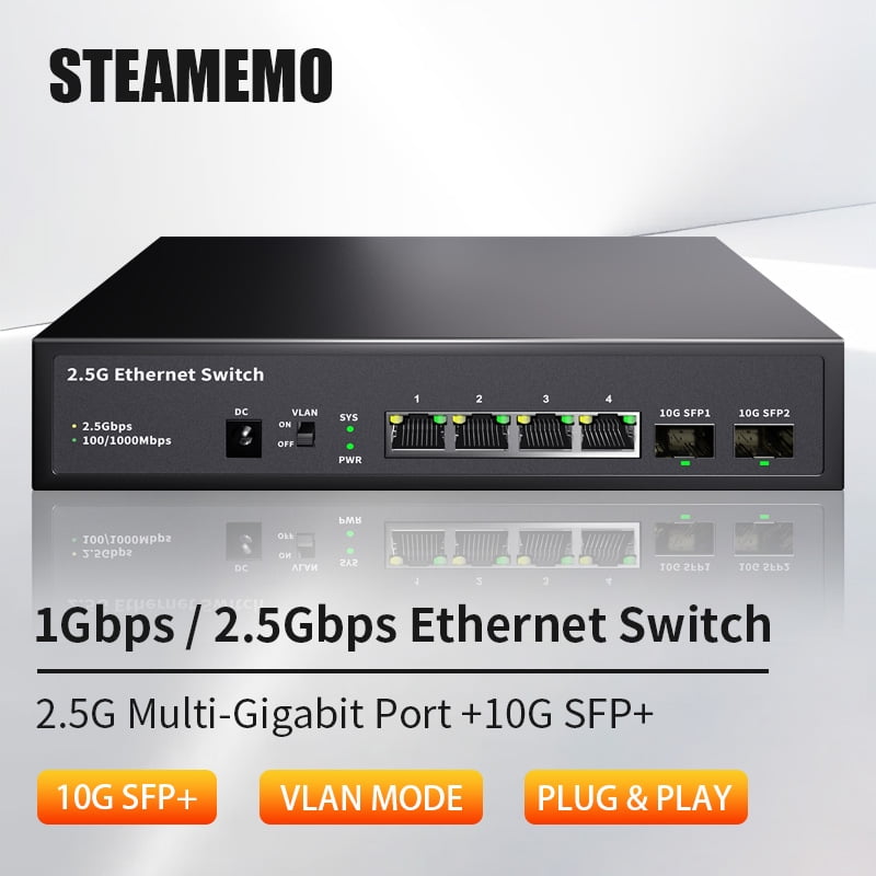 2.5G 4 Port Ethernet Switch 10G SFP+ Network Switch None POE Switch ...