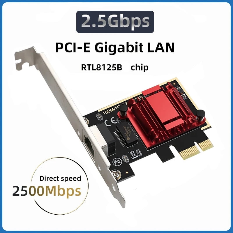 2.5G PCI-E Network Card RTL8125B Chip Gigabit Ethernet PCI Express ...