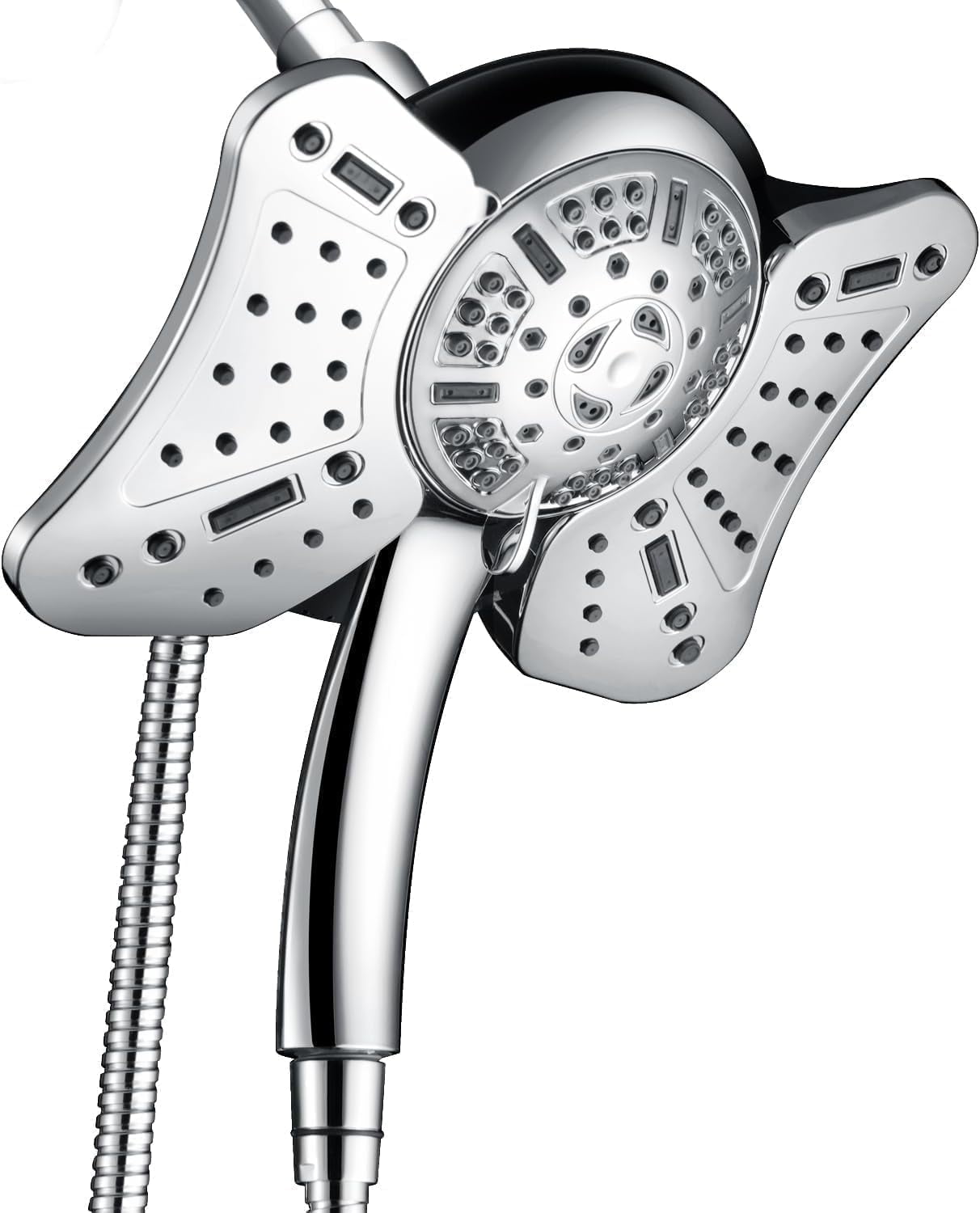 2.5GPM Shower Head with Handheld Spray Combo: 2 in 1 Rainfall Heads ...