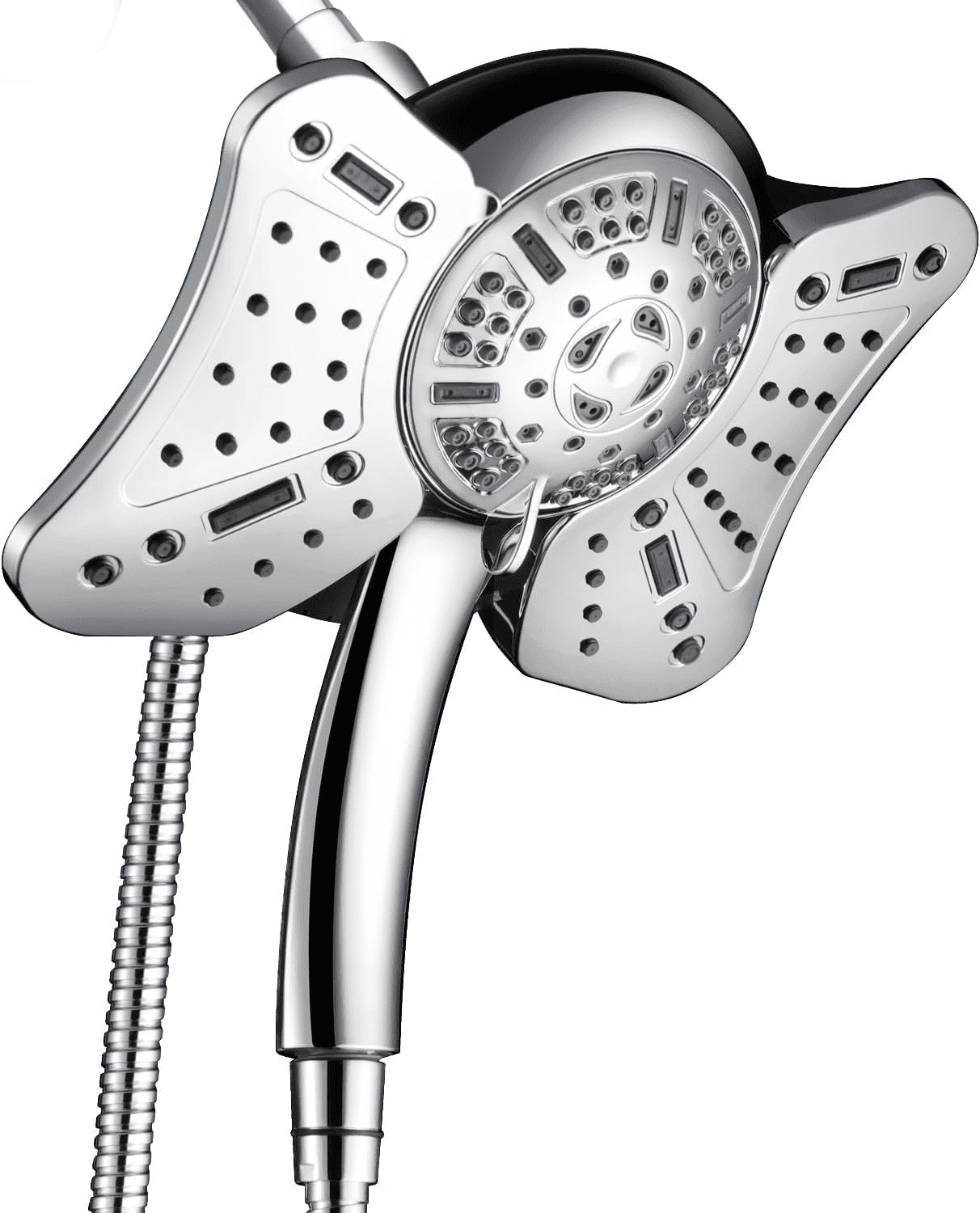 2.5GPM Shower Head with Handheld Spray Combo: 2 in 1 Rainfall Shower ...