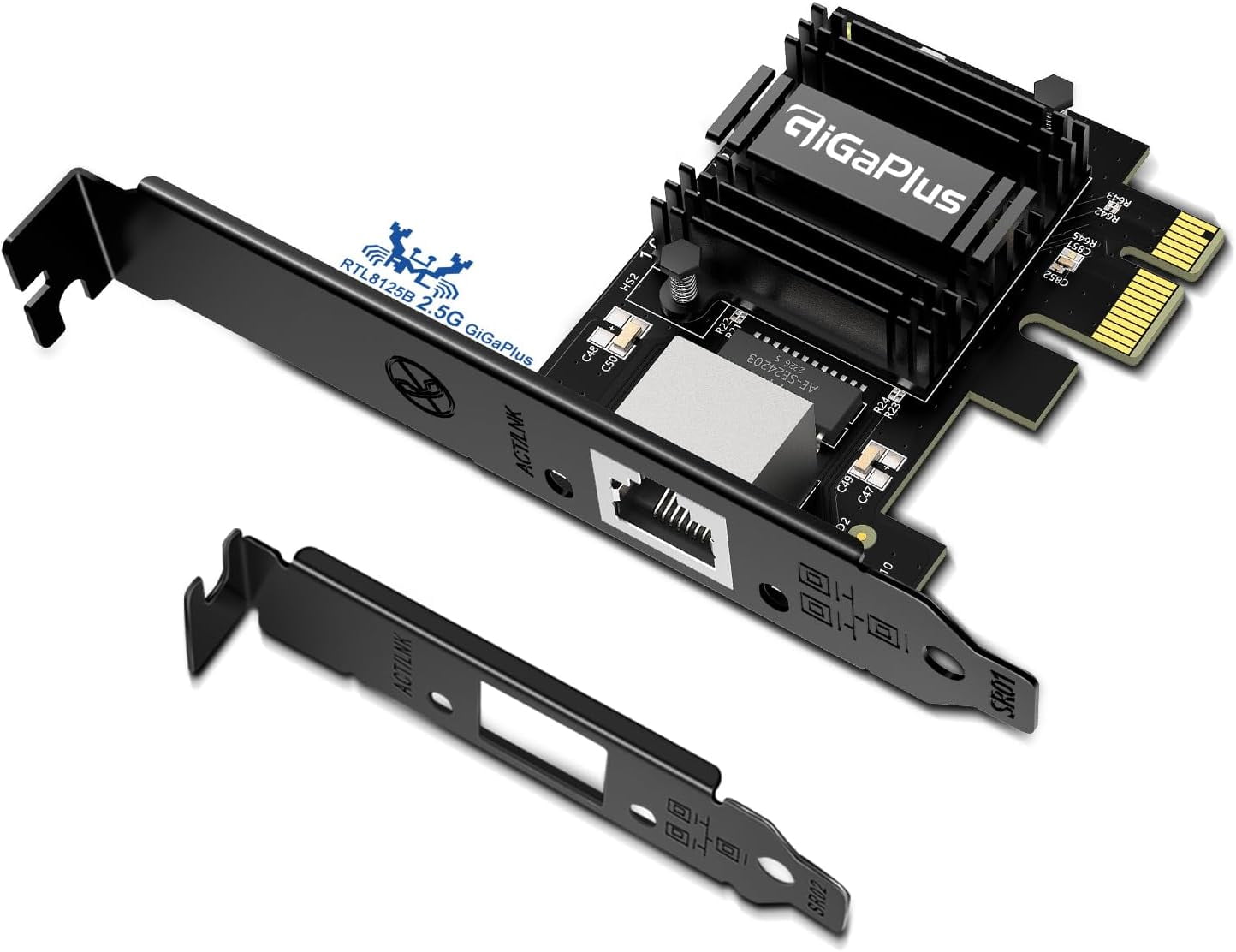 2.5Gb PCIe Network Card, GiGaPlus 2500Mbps Ethernet Interface Adapter ...