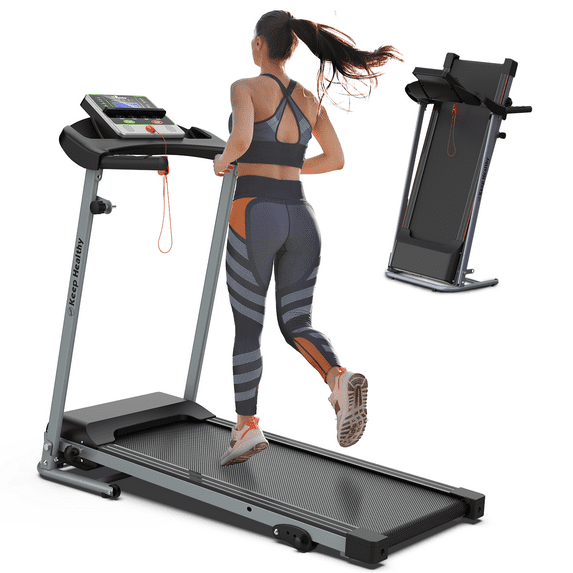 2.5HP 12KM/H Folding Treadmill with Incline, Electric Treadmill for ...