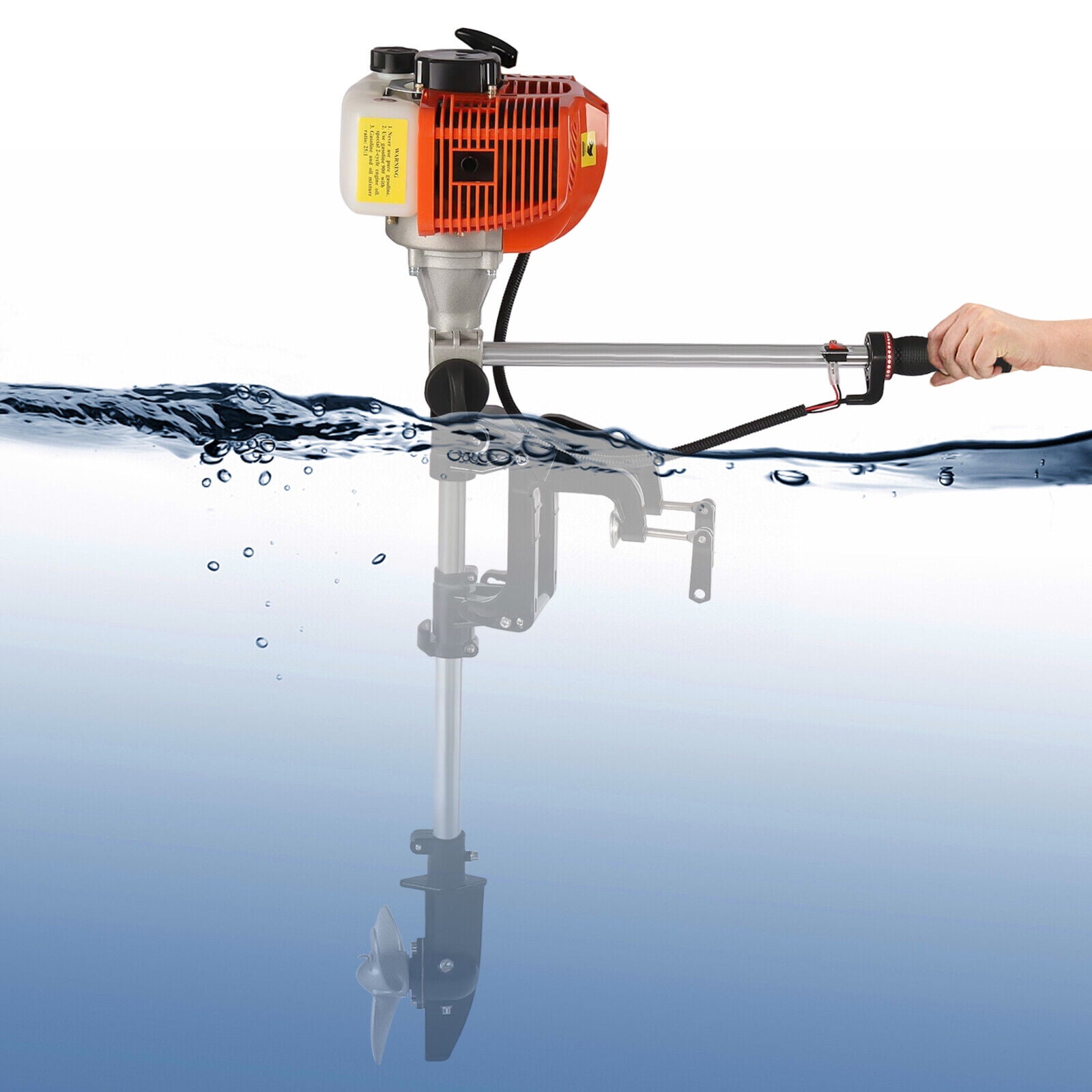 2.5HP 2 Stroke 52cc CDI Outboard Motor Fishing Boat Engine w/ Air ...