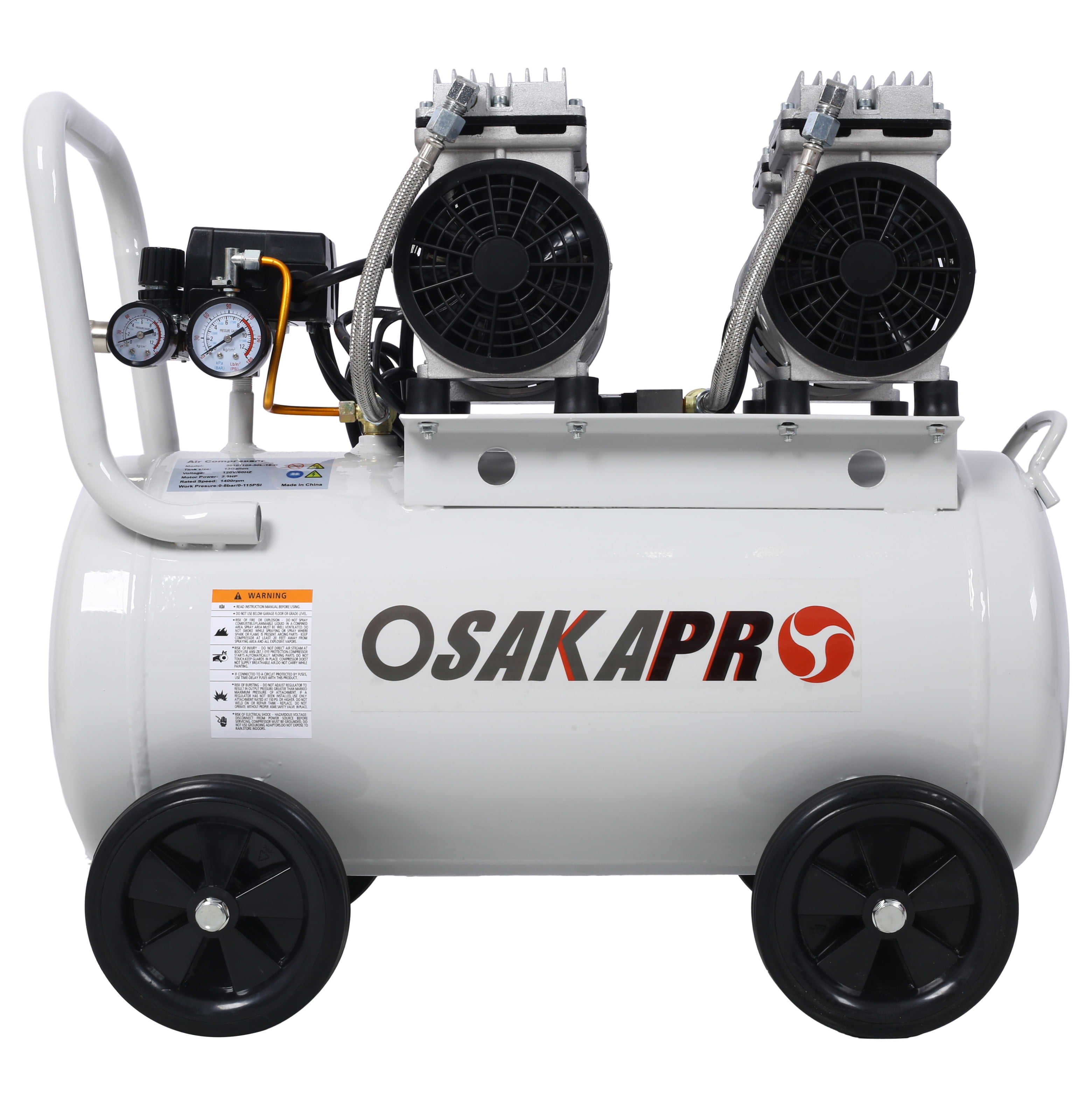 2.5HP Air Compressor 13 Gallon Oil-Free - Portable Electric Shop ...