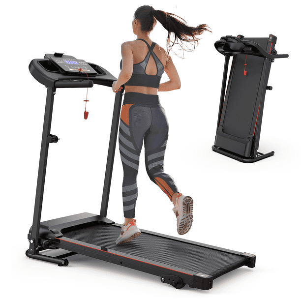 2.5HP Folding Incline Treadmill with 12 Preset Programs Bluetooth ...