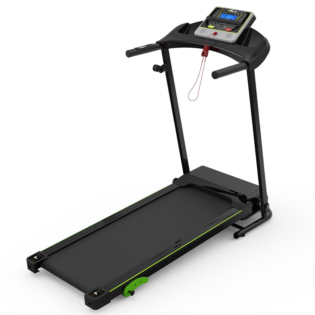 2.5HP Folding Treadmill with Incline, 12KM/H Foldable Walking Running ...