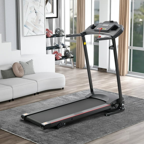 2.5HP Folding Treadmill with Incline, Electric Treadmill with Bluetooth ...