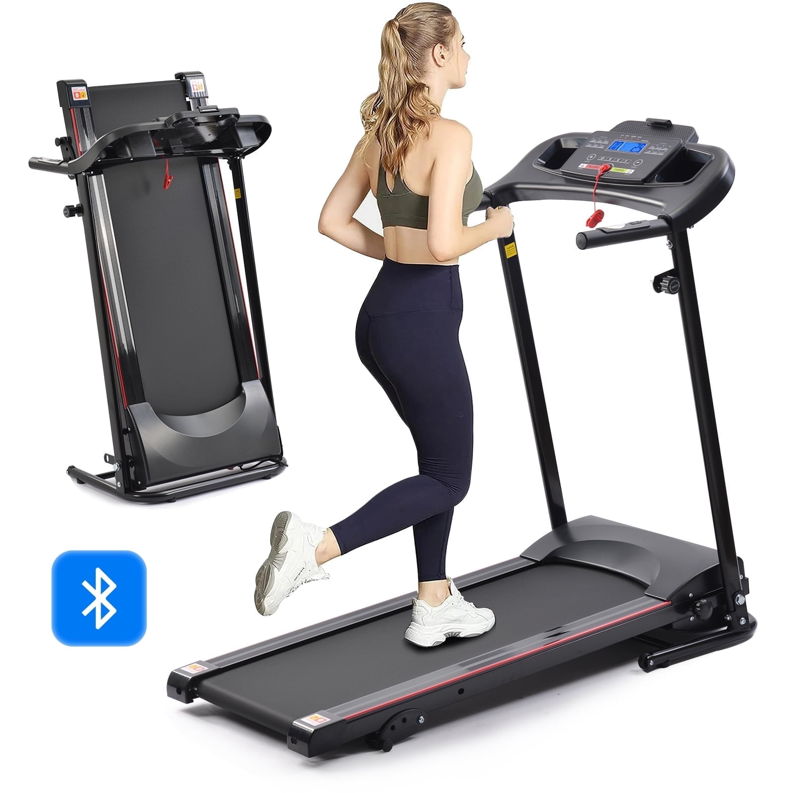 2.5HP Folding Treadmill Portable Running Walking Compact Exercise ...