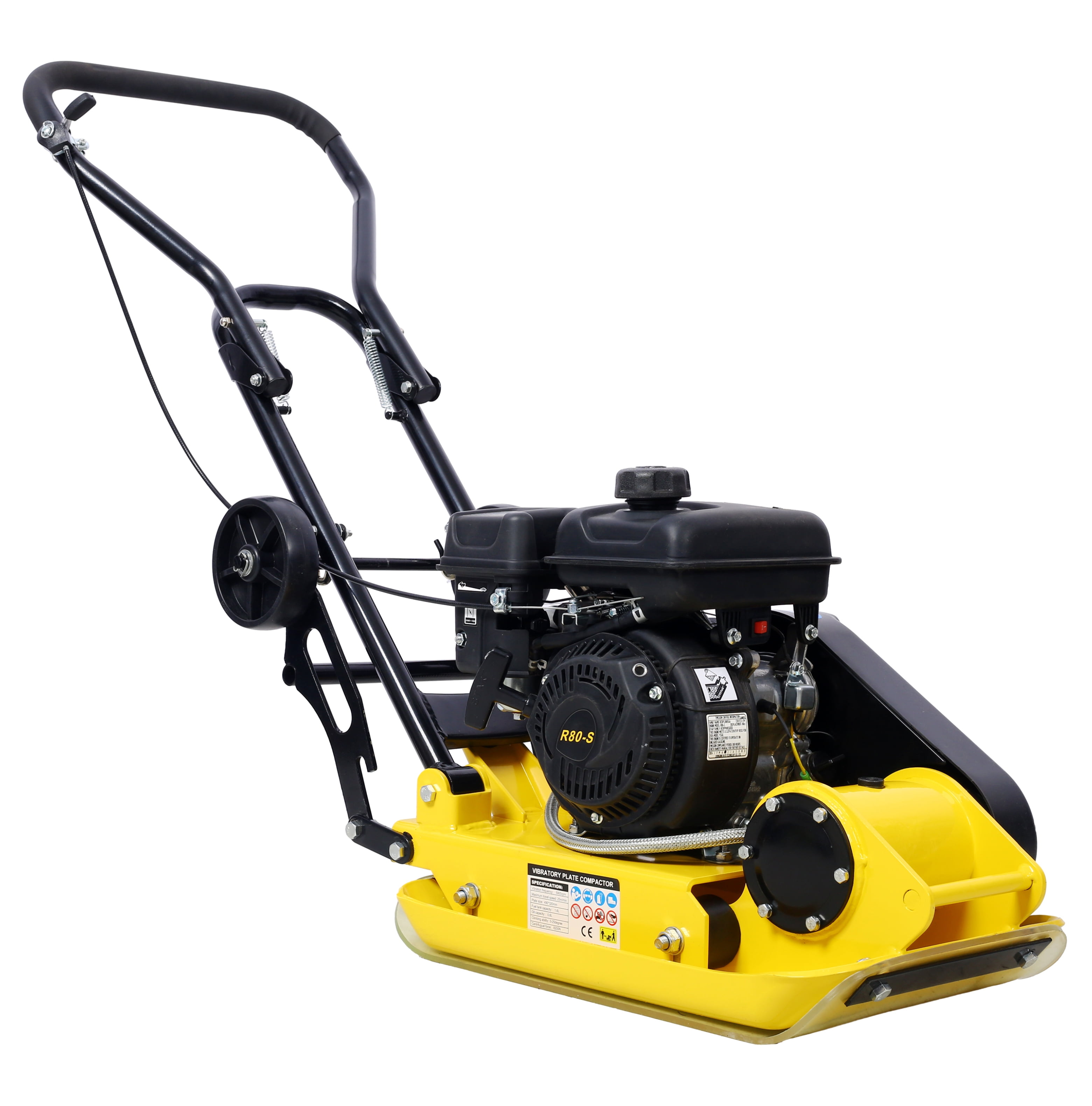 2.5HP Plate Compactor Gas 79.7cc 8200N Force Construction Concrete ...