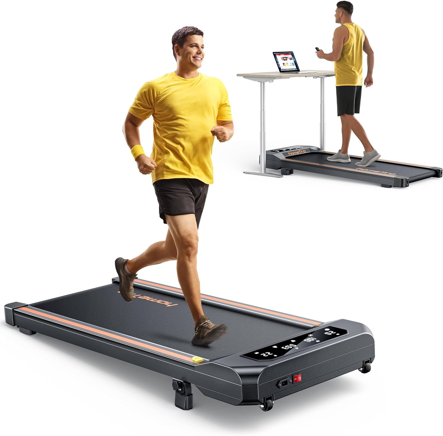 2.5HP Walking Pad with Incline, Compact Treadmill for Home/Office ...
