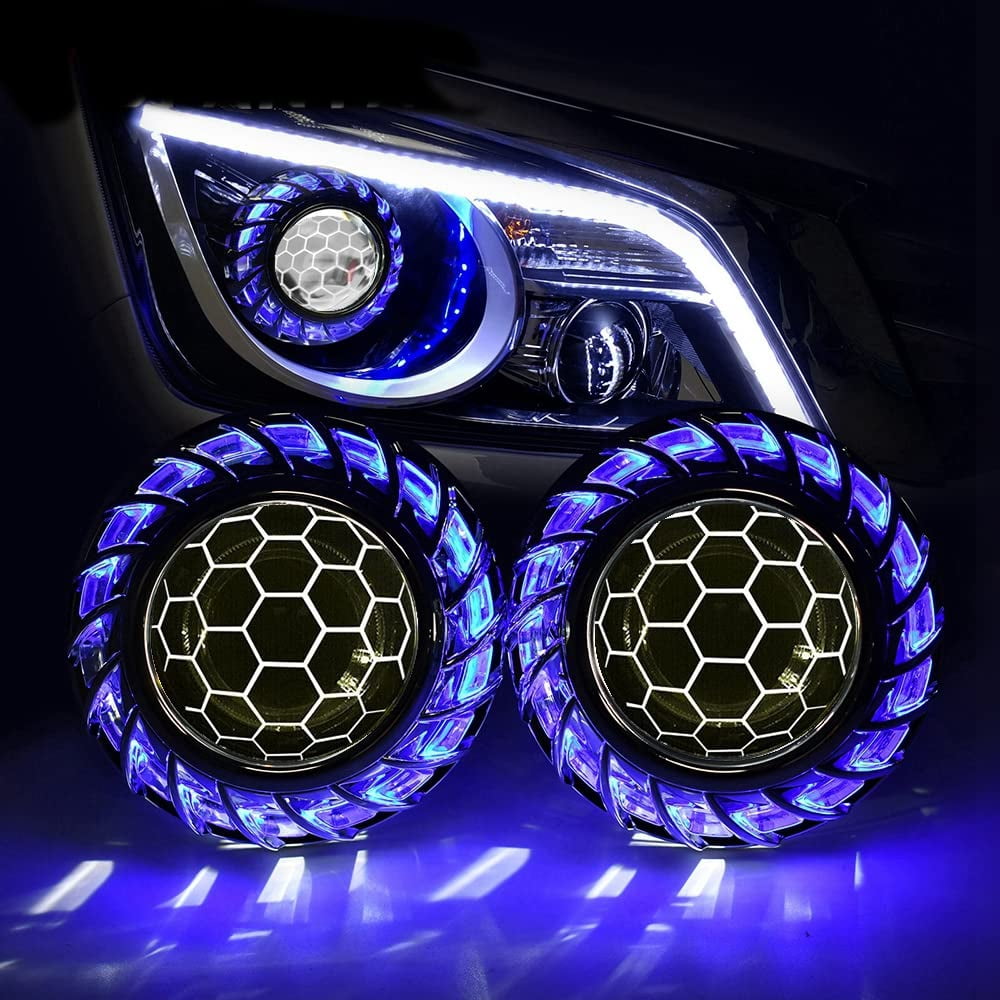 2.5Inch CM31 Honeycomb Projector Lens LHD Projector Lens White & Blue ...