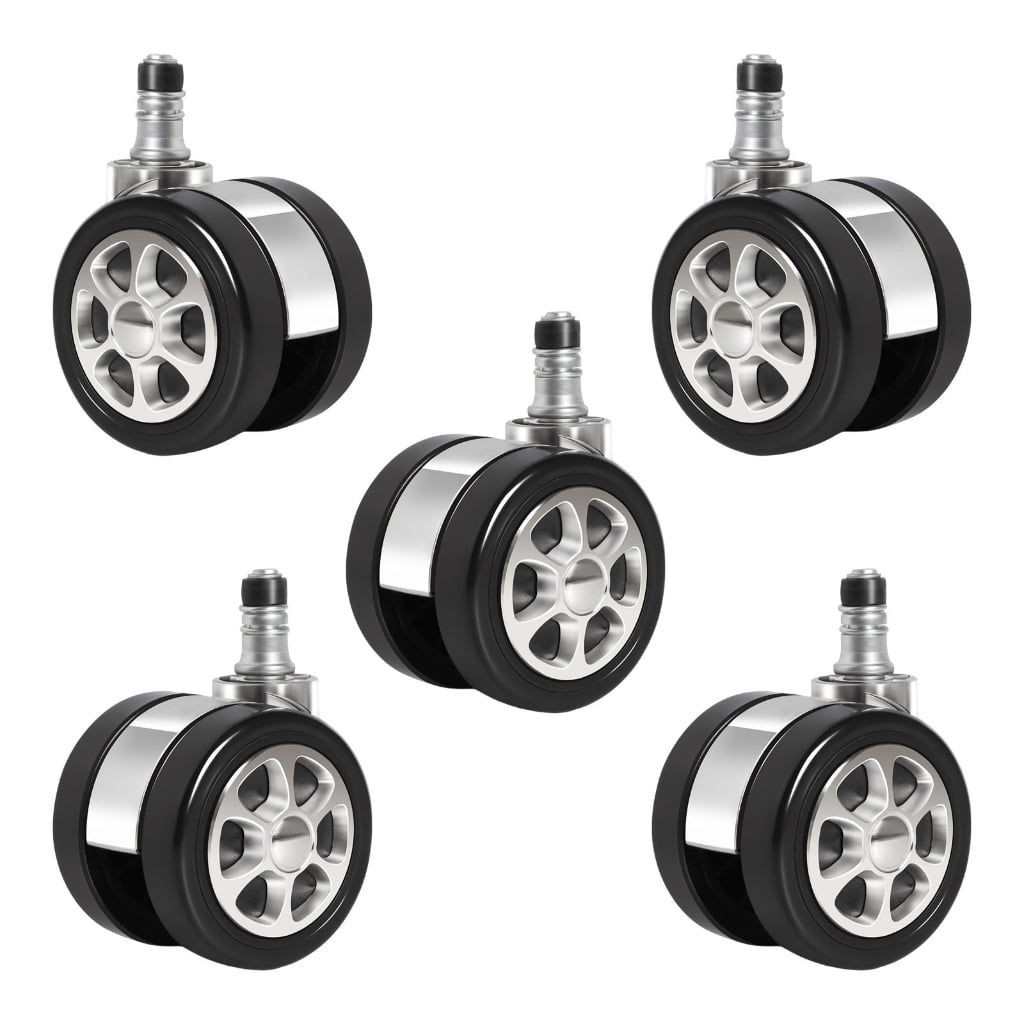 2.5Inch Spinning Casters Shock Resistant Desk Chair Wheels Secure ...