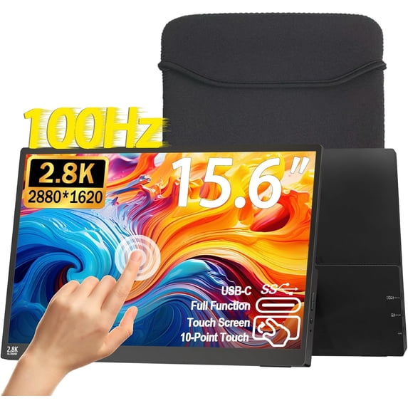 2.5K 100Hz Portable Touchscreen, 15.6'' QHD 2880x1620 300 Nits sRGB IPS ...