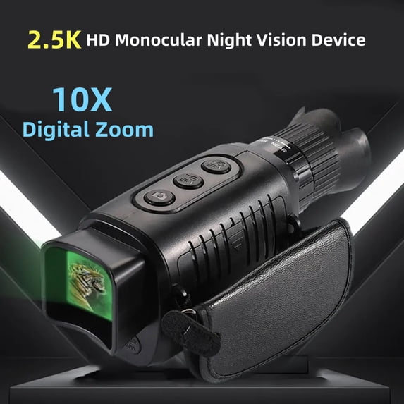 2.5K HD Monocular Night Vision Device Infrared 10X Digital Zoom Hunting ...