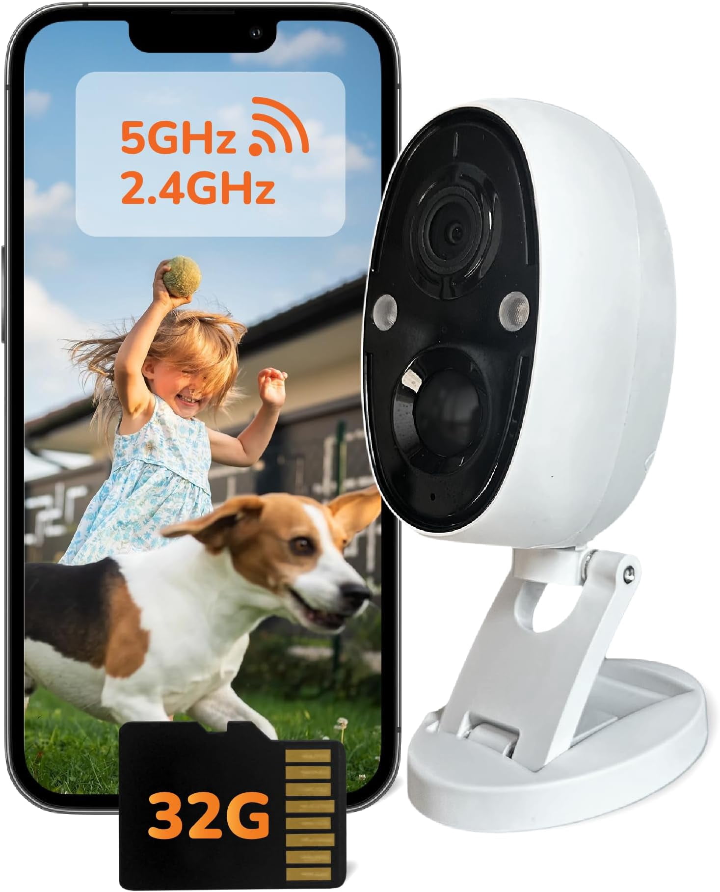 2.5K Indoor Outdoor Camera with AI Detection, Spotlight & Color Night ...