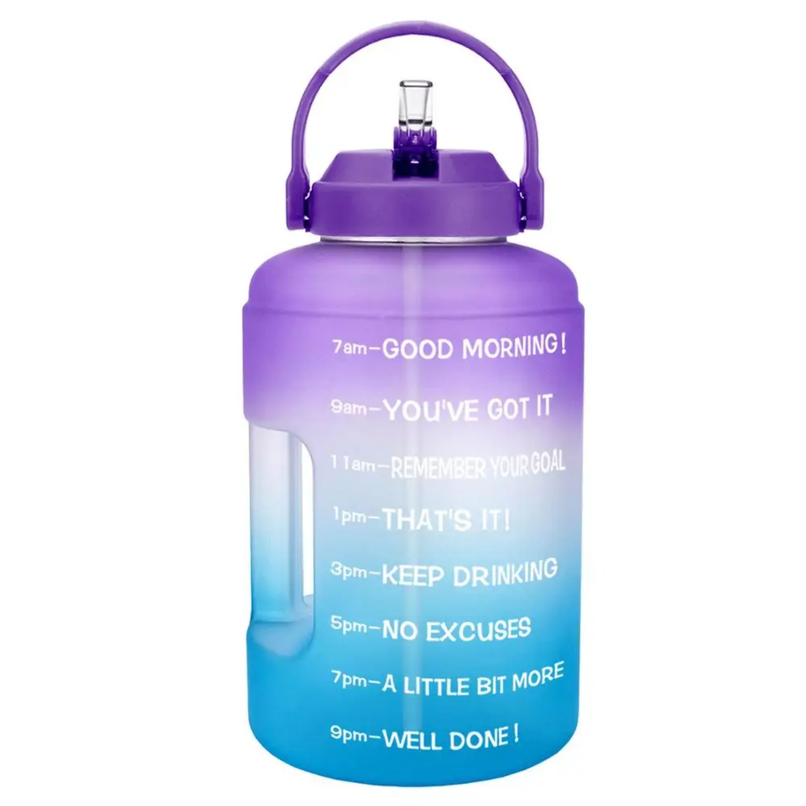 2.5L 3.78L Wide Mouth Gallon Motivational Water Bottle With Straw BPA ...