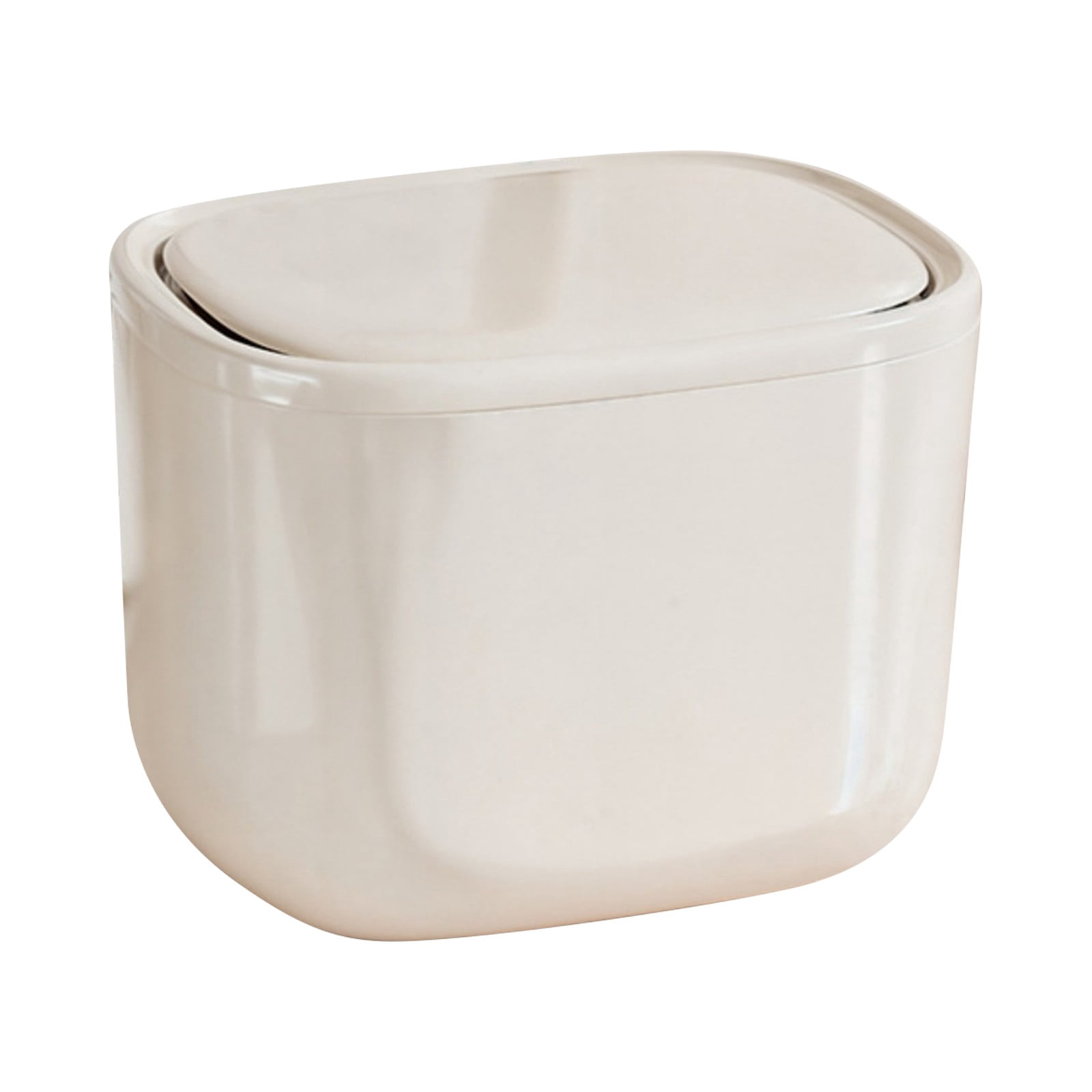2.5L Desktop Trash Can with Press Lid, Small Office & Bathroom ...