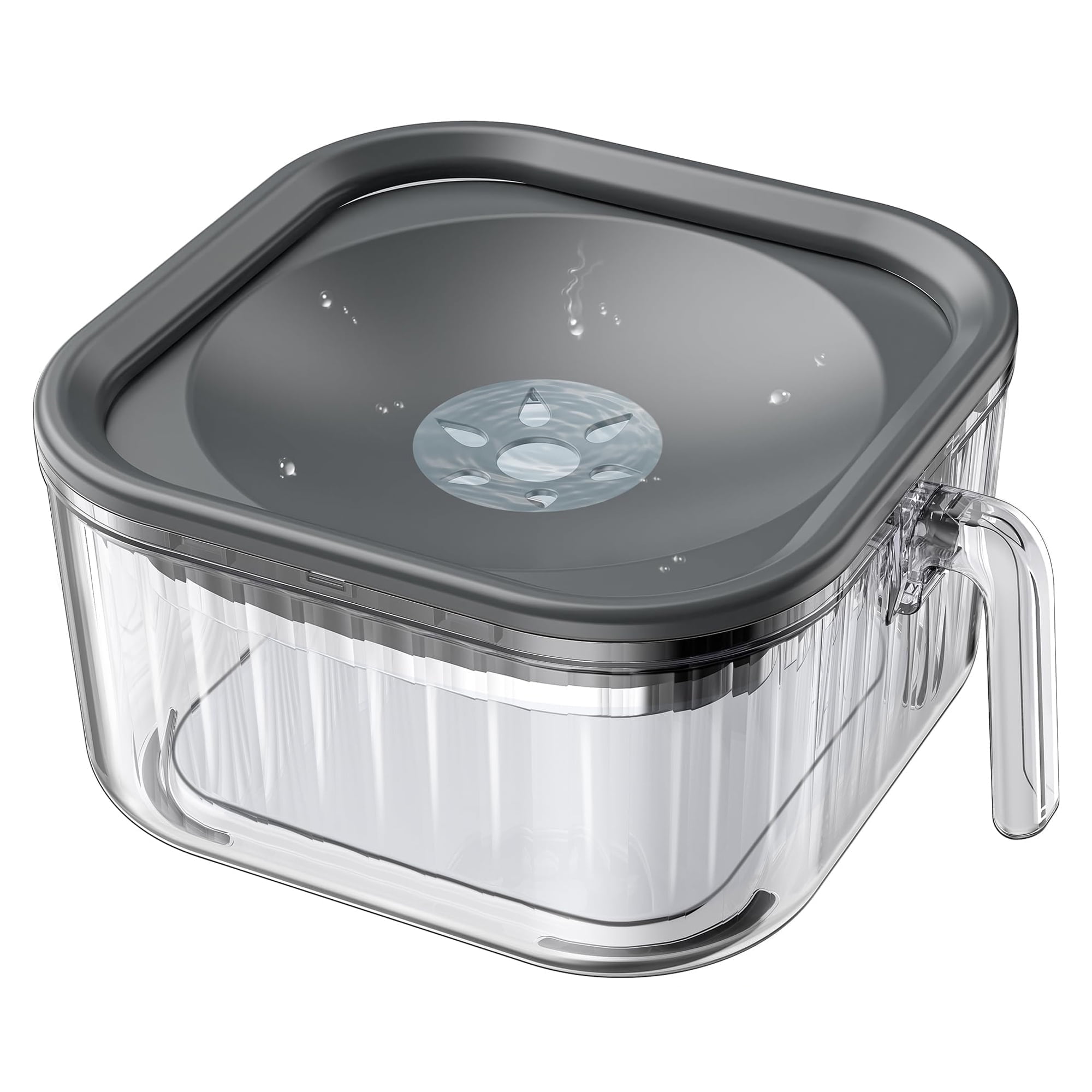 Juyafio 2.5L Spill-Proof Dog Water Bowl, Portable Travel Handle, Anti ...