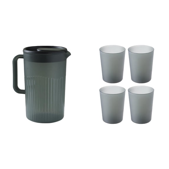 2.5L Japanese Style Pitcher with Lid – BPA-Free Plastic Cold Water Jug ...