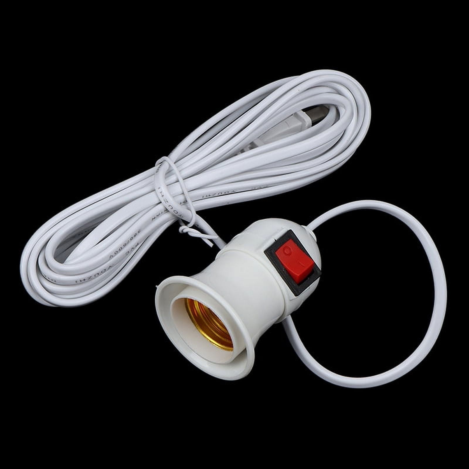 2.5M 4M E27 Lamp Base Holder US Hanging Light Bulb Socket Cord With ...