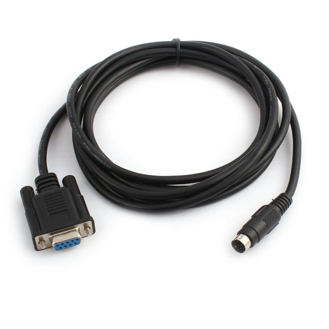 2.5M 8P Mini Din Male to Female DB9 RS232 PLC Programming Cable for GPW ...